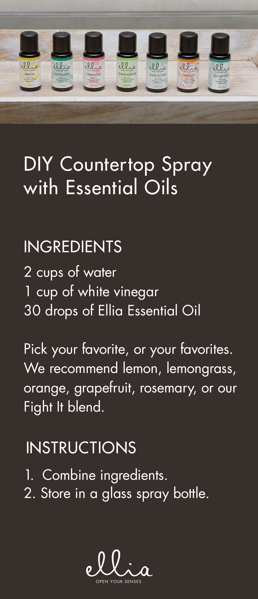 Ellia Blog – DIY Countertop Spray with Essential Oils